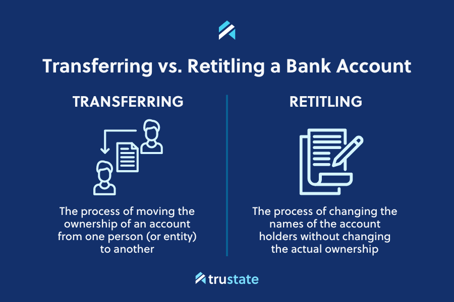 Transferring a Bank Account vs. Retitling - What's the difference?